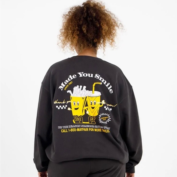 The Mayfair Group | Sweaters | Made You Smile Jet Crewneck Mayfair ...